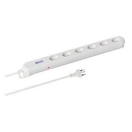 STEFFEN Steckerleiste LINEA PLUS 6x Schweizer Steckdose Typ J (T13) - Schweizer Stecker Typ J (T12) Weiss 3m - 200180236 C