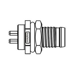 Amphenol LTW Rundsteckverbinder, M8, Stecker, Gerade, Pole - 3, Gel&ouml;tet, Panelmontage - 8-03PMMS-SF7001