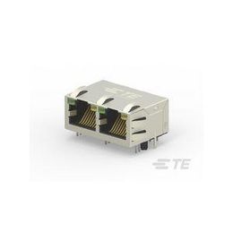 TE Connectivity - AMP RJ45 JACK INT.MAG. 1GB LED 1X2 INV., Roll of 80 Pieces - 2301996-7
