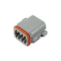 DEUTSCH - TE Connectivity Geh&auml;use, Buchse, 2 Reihen, 8 Pole ,Eingabeoption A, Grau - DT06-08SA