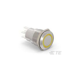TE Connectivity AV19 DPM 5A FIX RING LED YELLOW 24V Push, Packung &agrave; 15 St&uuml;ck - 5-2213764-1