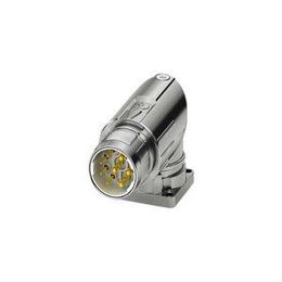 Phoenix Contact Rundsteckverbinder, M23, Stecker, Rechts abgewinkelt, Pole - 8, Crimp, Panelmontage - 1628484