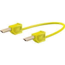 St&auml;ubli Electrical Connectors Laborkabel Silikon 19A Vergoldet 1m 1mm&sup2; Gelb - 28.0056-10024