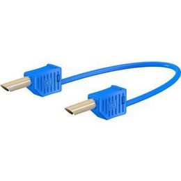 St&auml;ubli Electrical Connectors Laborkabel Silikon 19A Vergoldet 1m 1mm&sup2; Blau - 28.0056-10023