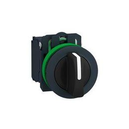 Schneider Electric Wahlschalter schwarz, flach, ø30mm, 2S, IP69K,, 45°, Rastend, Schraubklemmanschluss - XB5FD33
