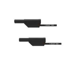 Sch&uuml;tzinger Sicherheitsmessleitung PVC 16A Vergoldet 2m 1mm&sup2; Schwarz - VSFK 8501 / 1 / 200 / SW