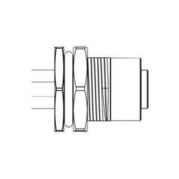 Amphenol LTW Rundsteckverbinder, M12, Steckbuchse, Gerade, Pole - 4, Draht, Panelmontage - M12S-04PFFS-SF8B15
