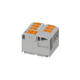Phoenix Contact Reihenklemme, Steckverbindung, 7 Pole, 450V, 24A, 2.5mm&sup2;, Grau, Packung &agrave; 10 St&uuml;ck - 1019582