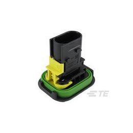 TE Connectivity Heavy Duty Sealed Connector 3POS TAB 1.6X0.6 TAB HSG ASSY, Pack of 450 Pieces - 1-1703843-1