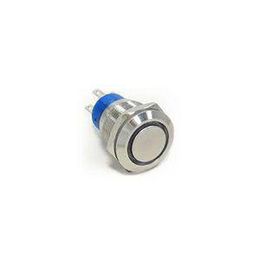 TE Connectivity Push Button Switch, Momentary, Panel Mount, 19.2mm Cutout, DPDT, 250V ac, IP67 - AV1920000Q04