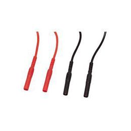 CHAUVIN ARNOUX Messleitungssatz , Bananenstecker, 4 mm / Bananenstecker 4 mm, 90&deg;, 1.5m, Schwarz, rot - P01295289Z