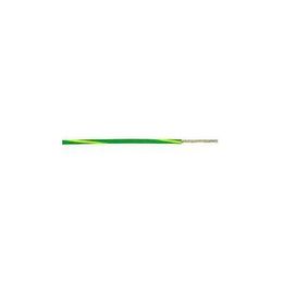 Alpha Wire Green/Yellow 1.3 mm&sup2; Hook Up Wire, 16 AWG, 26/0.25 mm, 30m, PVC Insulation - 3077 GY