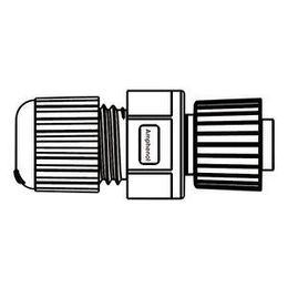 Amphenol LTW Rundsteckverbinder, M12, Steckbuchse, Gerade, Pole - 8, Gel&ouml;tet, Kabelhalterung - MSAP-08BFFA-SL8001