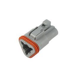 DEUTSCH - TE Connectivity Geh&auml;use, Buchse, 2 Reihen, 3 Pole, Grau - DT06-3S