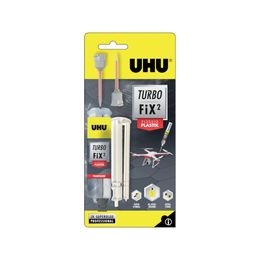 UHU 2K-Reparaturkleber Turbo Fix² Flüssig Plastik 10g transparent Doppelspritze (51840)