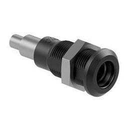 St&auml;ubli Electrical Connectors Bananenbuchse Schwarz 4 mm Messing Nickel 30VAC 60VDC 25A L&ouml;tkelch - 64.3042-21