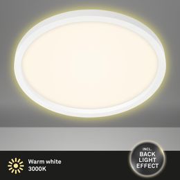 LED Deckenleuchte Deckenlampe inkl. Backlight-Effekt 22 W Weiß Ø42,5cm Briloner