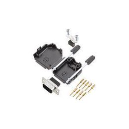 Encitech Connectors D-Sub-Steckverbindersatz, DE-9 Stecker, Crimp, Stahl - 6355-0078-01