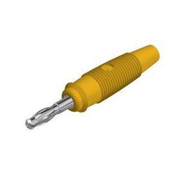 SKS Hirschmann Test & Measurement Bananenstecker Isoliert Ohne Schutzh&uuml;lle 4 mm Messing Nickel 30VAC 60VDC 32A L&ouml;tanschluss Gelb Packung &agrave; 2 St&uuml;ck - 