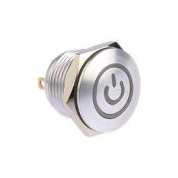 TE Connectivity Illuminated Push Button Switch, Momentary, Panel Mount, 16mm Cutout, SPST, Blue LED, 36V dc, IP67 - AV1610P712R04