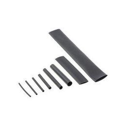 TE Connectivity Heat Shrink Tubing, Black 1.6mm Sleeve Dia. x 50mm Length 2:1 Ratio, RNF100 Series - RNF-100-KIT-BLACK