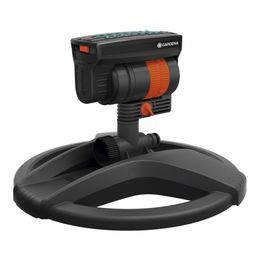 Gardena AquaZoom compact Viereckregner aus Kunststoff und Metall mit stufenloser Reichweitenverstellung für Rasenflächen bis 216 m² - 18708-20)