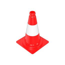 Schake Leitkegel tagesleuchtend, rot / wei&szlig;, H&ouml;he: 320 mm (3L320)
