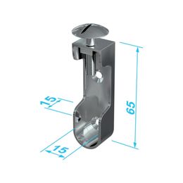 PICKHARDT & GERLACH P&G Schrankrohr-Lager f&uuml;r Kleiderstange 30x15 mm vernickelt ; Pickhardt & Gerlach (11118)