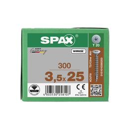 Spax R&uuml;ckwandschrauben 3,5 x 25 ohne Linse T-STAR PLUS T10 VG (0151010350253)