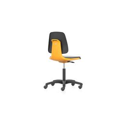 bimos Arbeitsstuhl Labsit 2, PU orange Sitzhöhe 450-650 mm mit Rollen (9123-2000-3279)