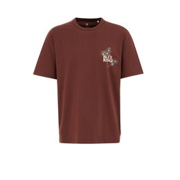 WE Fashion T-Shirt Herren Gr&ouml;&szlig;e XXL marine / braun / cognac / wei&szlig;