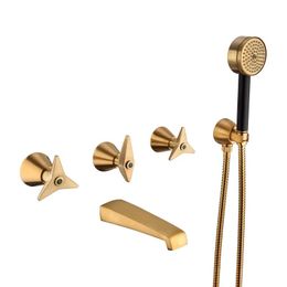 Mamoli GIO Ponti Zweigriff-Wannenarmatur mit Brausegarnitur, Unterputz, 2519FR14PE0G,