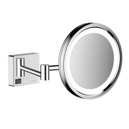 Hansgrohe AddStoris Kosmetikspiegel, mit Beleuchtung, Vergrößerung 3-fach, 41790000,
