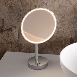 Viverso Zoom me Kosmetikspiegel, mit Beleuchtung, Vergrößerung 5-fach, Stand, Akku mit USB C Eingang, VM6501CR,