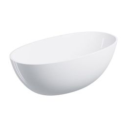 Omnires SHELL freistehende Badewanne, oval, SHELL148WWBP,