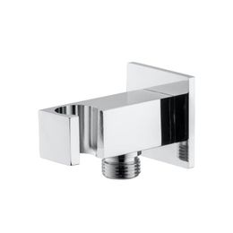 Mariner Metall-Wandanschlussbogen mit Brausehalter eckig, WLS0301-CR,