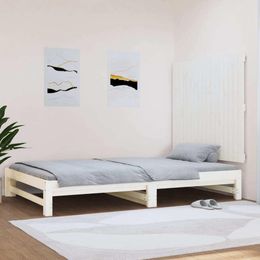 vidaXL Wand-Kopfteil Weiß 108x3x90 cm Massivholz Kiefer