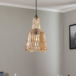 LINDBY Hängeleuchte Belarion, bernstein, Glas, Ø 23 cm