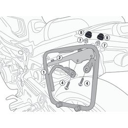 Givi Benelli Leoncino 800/Trail, Abstandhalter Multilock