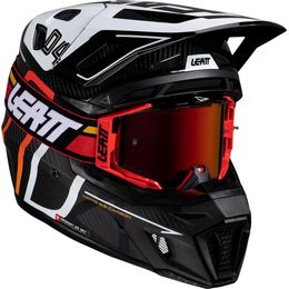 Leatt 9.5 Carbon-White, Motocrosshelm