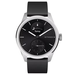 Withings ScanWatch 2 - Neu mit Körpertemperatur & EKG Messung 42 mm Schwarz / Ohne Gratis Armband / Lederarmband Braun