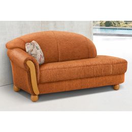 Ottomane Home Affaire "Milano, bequemes solit&auml;r Sofa im Landhaus-Stil, B/T/H 181/79/83cm", orange (terrakotta), B:181cm H:83cm T:79cm, Chenille (70% Polyacryl, 30% Polyester);Chenille (70% Polyacryl, 30% Polyester) auf Korpus und Zierkissen, Sitz und R&uuml;cken im Blumenmuster &raquo;Paradise&laquo; (100% Polyester), Sofas, Ottomane