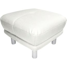 Hocker Trendmanufaktur "Cecilia, bequem und elegant", wei&szlig;, B:66cm H:44cm T:66cm, NaturLEDER (echtes Rindsleder);Luxus-Microfaser ALCAZAR (100% Polyester);NaturLEDER: Bitte beachten Sie, dass Lederbez&uuml;ge mehr N&auml;hte aufweisen als Stoffbez&uuml;ge.;Kunstleder SOFTLUX;Microfaser PRIMABELLE (100% Polyester), Hocker, Polsterhocker