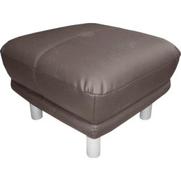 Hocker Trendmanufaktur "Cecilia, bequem und elegant", grau (taupe), B:66cm H:44cm T:66cm, NaturLEDER (echtes Rindsleder);Luxus-Microfaser ALCAZAR (100% Polyester);NaturLEDER: Bitte beachten Sie, dass Lederbez&uuml;ge mehr N&auml;hte aufweisen als Stoffbez&uuml;ge.;Kunstleder SOFTLUX;Microfaser PRIMABELLE (100% Polyester), Hocker, Polsterhocker