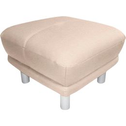Hocker Trendmanufaktur "Cecilia, bequem und elegant", beige, B:66cm H:44cm T:66cm, NaturLEDER (echtes Rindsleder);Luxus-Microfaser ALCAZAR (100% Polyester);NaturLEDER: Bitte beachten Sie, dass Lederbez&uuml;ge mehr N&auml;hte aufweisen als Stoffbez&uuml;ge.;Kunstleder SOFTLUX;Microfaser PRIMABELLE (100% Polyester), Hocker, Polsterhocker