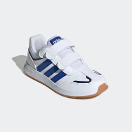 Klettschuh adidas Sportswear "TENSAUR SWITCH KIDS", Gr. 34, weiß (cloud weiß, royal blau, dunkelblau), Synthetik, Textil, Sportlich, Schuhe