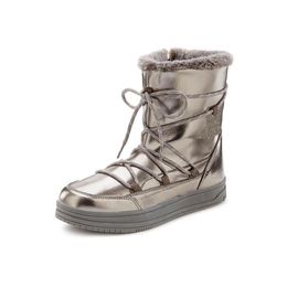 Lascana Winterboots grau Gr. 36 f&uuml;r Damen. Mit Glitzerdetails