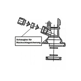 ich-zapfe Schauglas f&uuml;r R&uuml;ckschlagsicherung f&uuml;r Keg - Verschluss (Micro Matic)