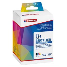 Edding Tintenpatrone kompatibel mit Brother LC970/LC1000 black + colour ... | Gr.: onesize