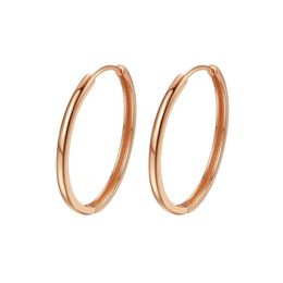 Hey Happiness Vergold. Chunky Große Creolen Sterlingsilber in Roségold - (D) 30mm | Gr.: onesize